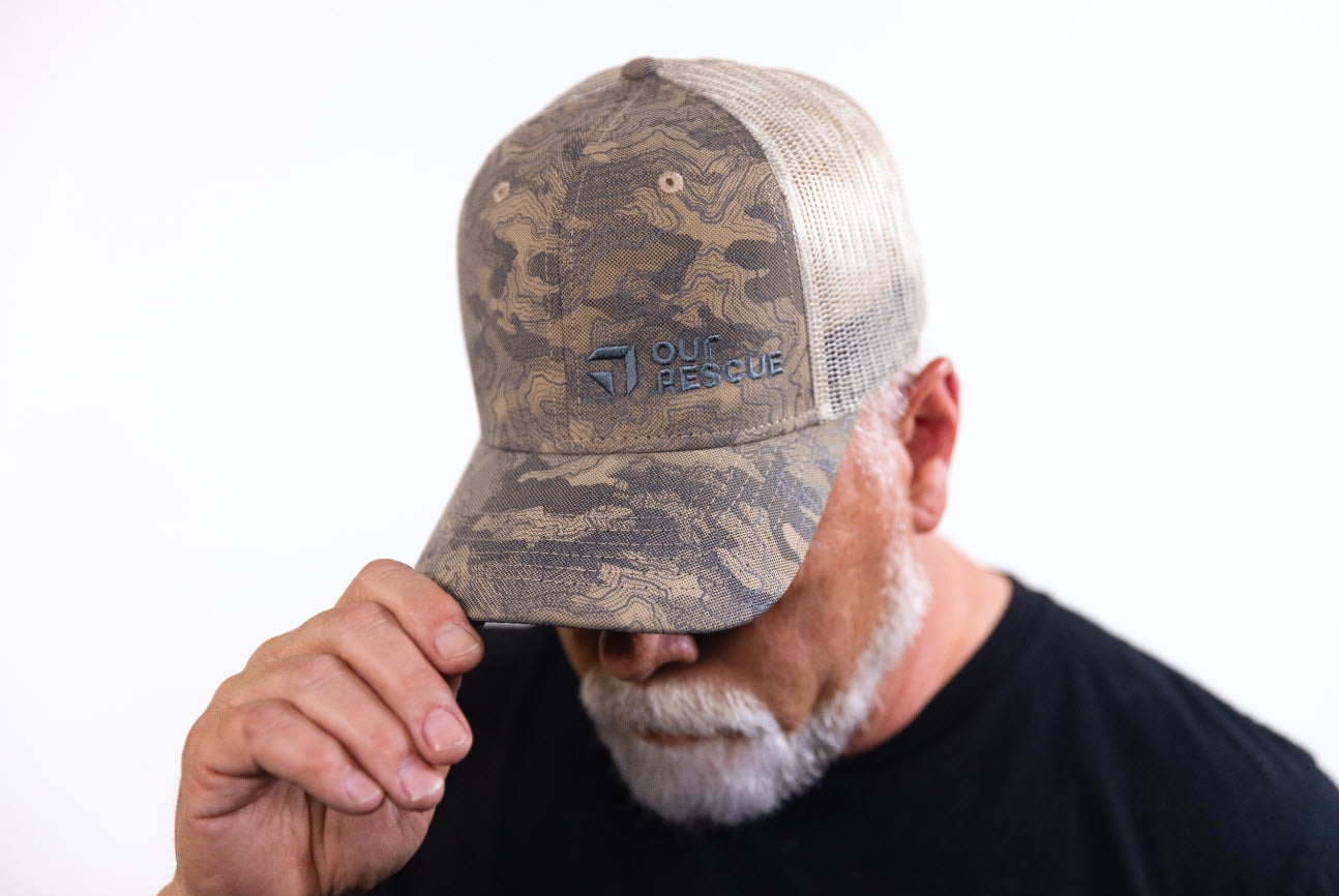 Our Rescue Terrain Trucker Hat – Our Rescue Store