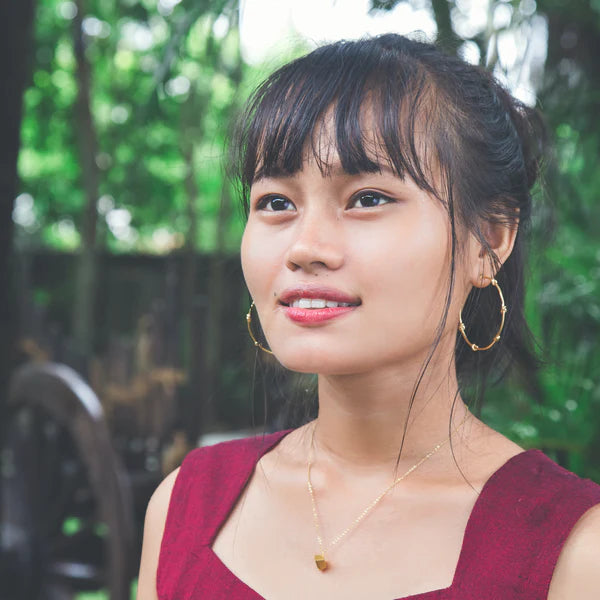 Hoop Earrings Gold Made by Trafficking Survivors | Our Rescue – Our ...